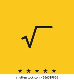 Square Root Symbol Flat Icon Stock Vector (Royalty Free) 523825942
