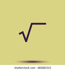Square Root Symbol Flat Icon Stock Illustration 586319936 | Shutterstock