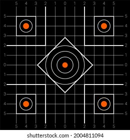 Square Shaped Shooting Target Points Zones: ilustrações stock ...