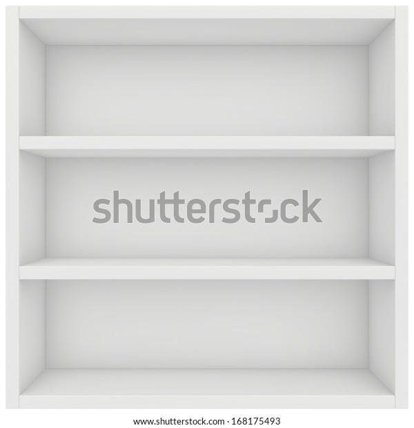Square Shelf 3d Render On White Stock Illustration 168175493 | Shutterstock