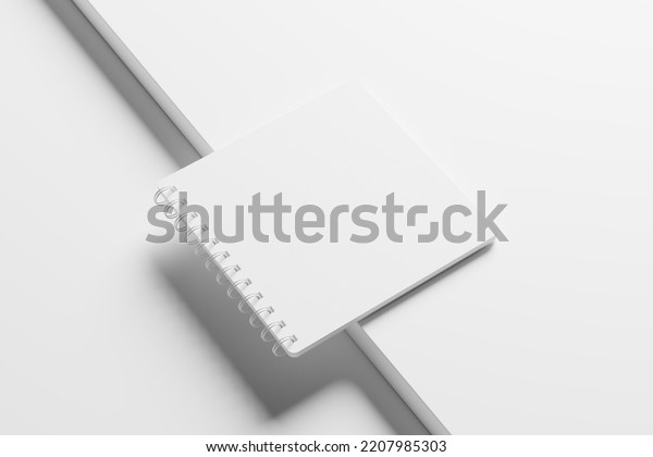 Square Spiral Notebook 3d Rendering White Stock Illustration 2207985303 ...