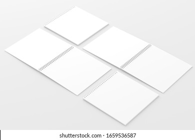 Square Spiral Notebook Notepad White Blank: ภาพประกอบสต็อก 1659536587 ...