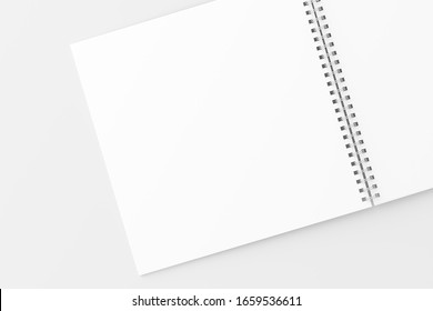 Square Spiral Notebook Notepad White Blank Stock Illustration ...