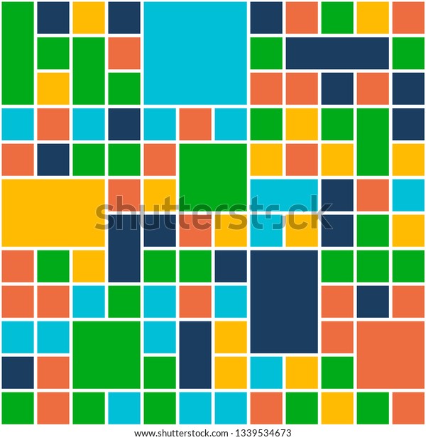 Squares Color Background Template Flat Design Stock Illustration ...