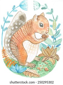 Squirrel Illustration Stock Illustration 250295302 | Shutterstock