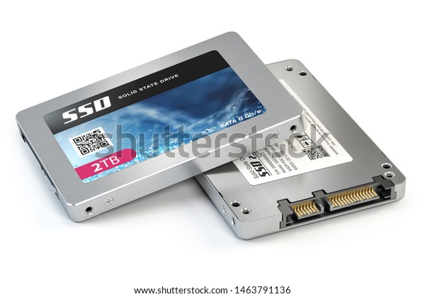 Ssd State Solid Drives Disks Isolated Stock Illustration 1463791136