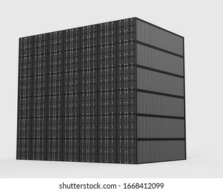 Stack 40ft Shipping Containers 3d Render Stock Illustration 1668412099 ...