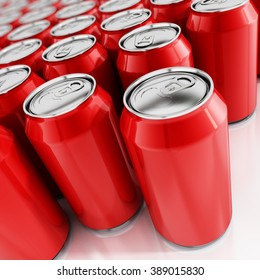 Stack Arranged Red Soda Cans Put Stock Illustration 389015830 ...
