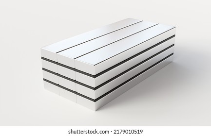 Stack Bar Magnets Isolated On White Stock Illustration 2179010519 ...