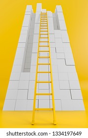 Stack Boxes Stairs On Yellow Background Stock Illustration 1334197649 ...