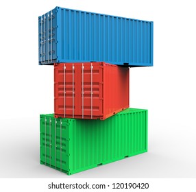 Stack Cargo Containers Stock Illustration 120190420 | Shutterstock