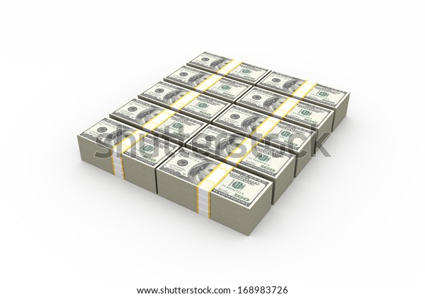 Stack Dollar Bundled 10000 Dollar Stacks Stock Illustration 168983726