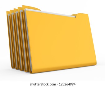 Stack Folders Isolated On White Background Stock Illustration 123264994 ...
