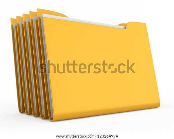 Stack Folders Isolated On White Background Stock Illustration 123264994 ...