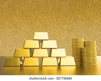 Stack Gold Illustration Stock Illustration 307730684 | Shutterstock