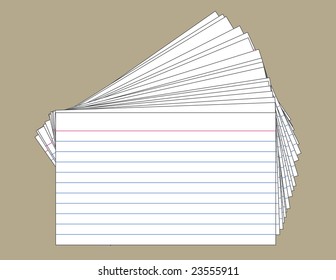 Stack Index Cards Each Card Individually Stock Vector (Royalty Free ...