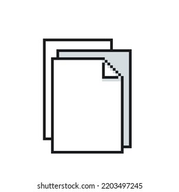 Stack Paper Drawn Pixelart Style Stock Illustration 2203497245 ...