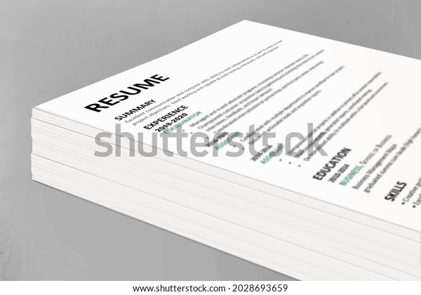 Stack Pile About 500 Resumes Submitted Stock Illustration 2028693659 ...