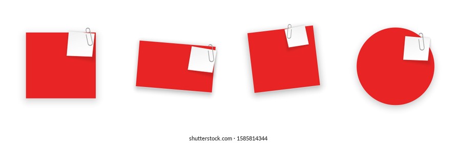 Stack Red White Stickers Attached Metal Stock Illustration 1585814344 ...