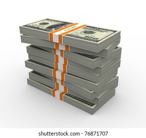 Stack Ten Thousand Dollar Bills 3d Stock Illustration 76871707 ...