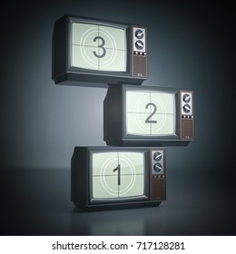 Stack Vintage Tv Set Television Background Stock Illustration 717128281 ...
