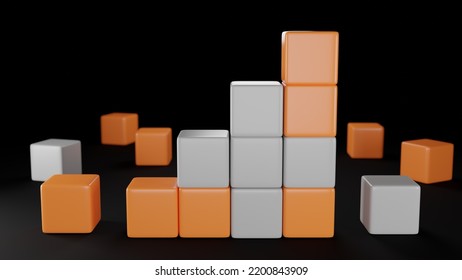 519 Abstract Silver And Orange Cube Images, Stock Photos & Vectors ...