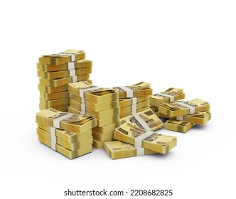 Stack Zimbabwean Dollar Notes 3d Rendering Stock Illustration ...