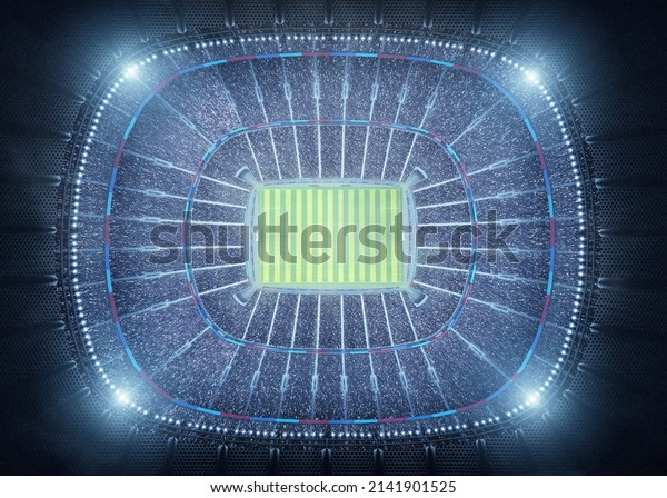 Stadium Top View 3d Rendering 库存插图 2141901525 | Shutterstock