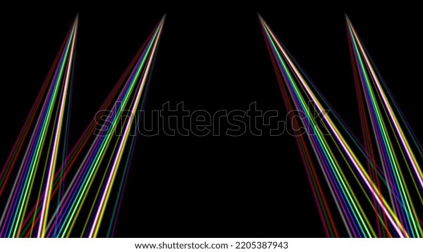 Stage Light Rays Plain Black Background Stock Illustration 2205387943 ...