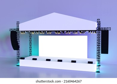 Stage Rigging Truss System Blank Backdrop Stock Illustration 2160464267 ...