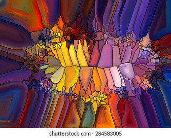 Stained Glass Pattern Series Backdrop Virtual Stock Illustration 284583005