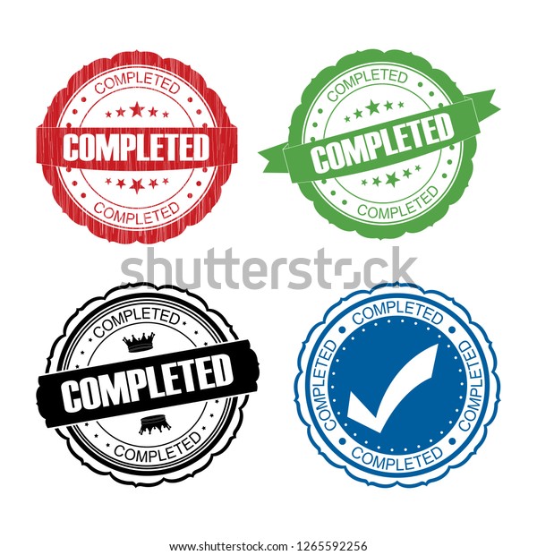 Stamp Completed Set Stock Illustration 1265592256 | Shutterstock