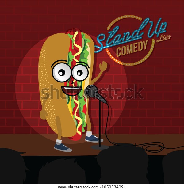 Stand Comedy Theme Illustration Stock Illustration 1059334091 ...