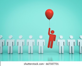 Stand Out Crowd Different Concept One Stock Illustration 721556572