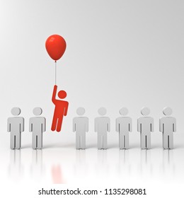 Stand Out Crowd Different Concept One Stock Illustration 721556572