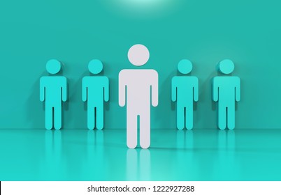 Stand Out Crowd Different Concept One Stock Illustration 788756926 ...