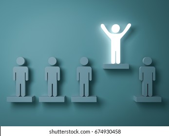 Stand Out Crowd Different Creative Idea Stock Illustration 674930458 ...