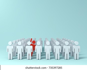 Stand Out Crowd Different Creative Idea Stock Illustration 735397285 ...
