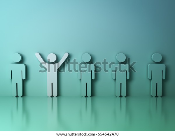 Stand Out Crowd Different Creative Idea Stock Illustration 654542470