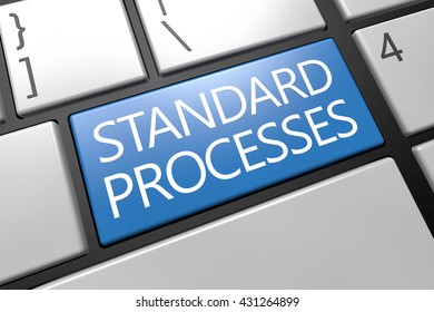 Standard Processes Keyboard 3d Render Illustration Stock Illustration ...
