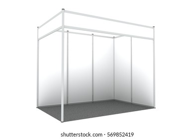 3m X 3m White Exhibition Stand Stock Illustration 1687583512