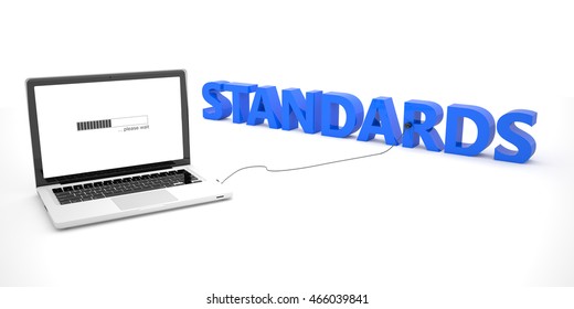 Standards Laptop Notebook Computer Connected Word Stock Illustration ...