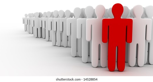 Standing Out Crowd Stock Illustration 14528854 | Shutterstock