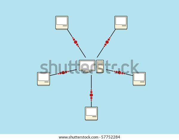 Star Computer Network Diagram Stock Illustration 57752284 | Shutterstock