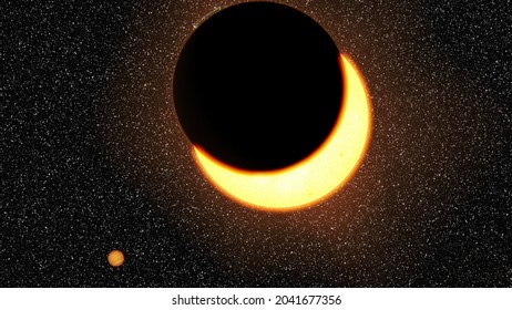 Star Eclipse Gas Giant Background Stock Illustration 2041677356 ...