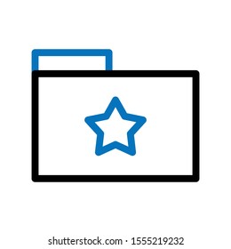 Ilustrasi Stok Star Folder Icon White Background 1555219232 | Shutterstock