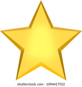 Gold Star Icon Classic Sign Flat Stock Vector (Royalty Free) 1864076200 ...