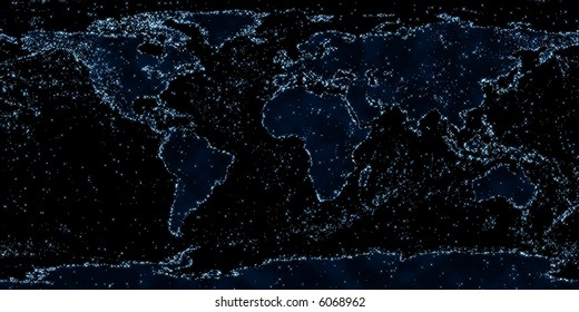 Starry Map World Stock Illustration 6068962 | Shutterstock