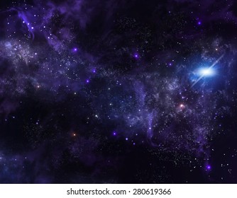 Starry Night Sky Deep Outer Space Stock Illustration 280619366 ...