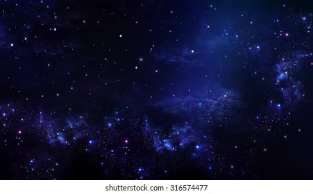 Starry Night Sky Deep Outer Space Stock Illustration 316574477 ...